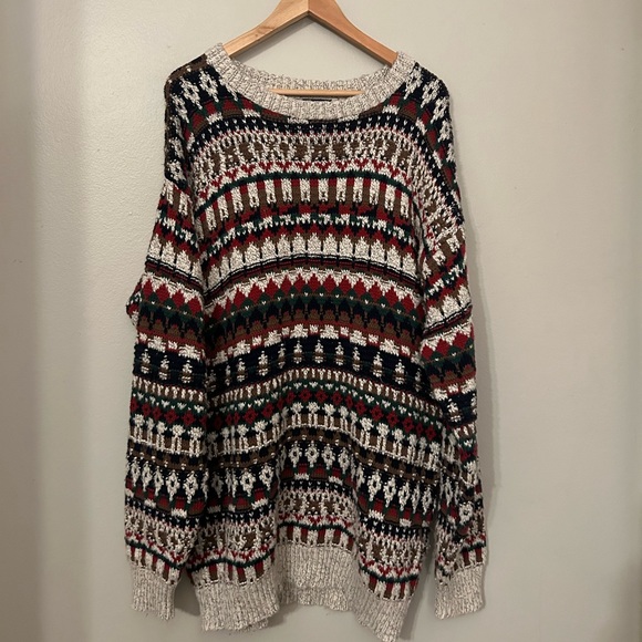 Sweaters | Mens Oversized Multi Color Pullover Sweater | Poshmark